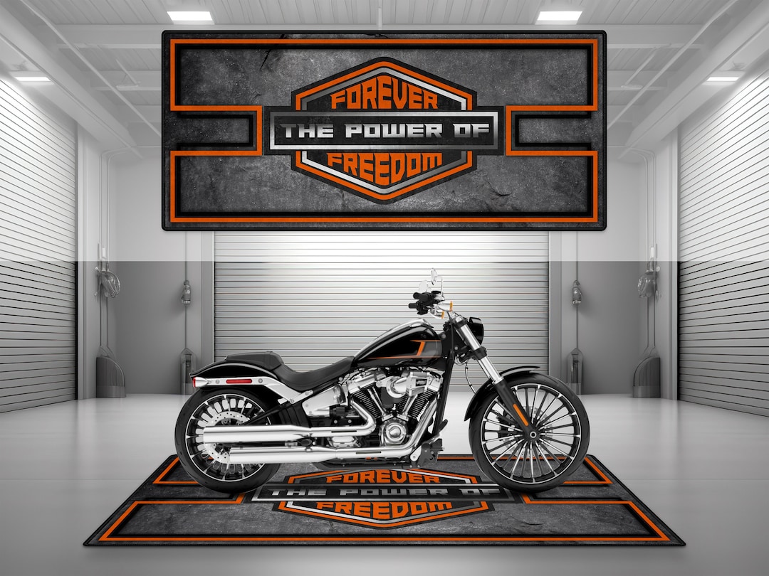 Garage Mat Design for Asphalt Forever the Power of Freedom Motorcycle ...