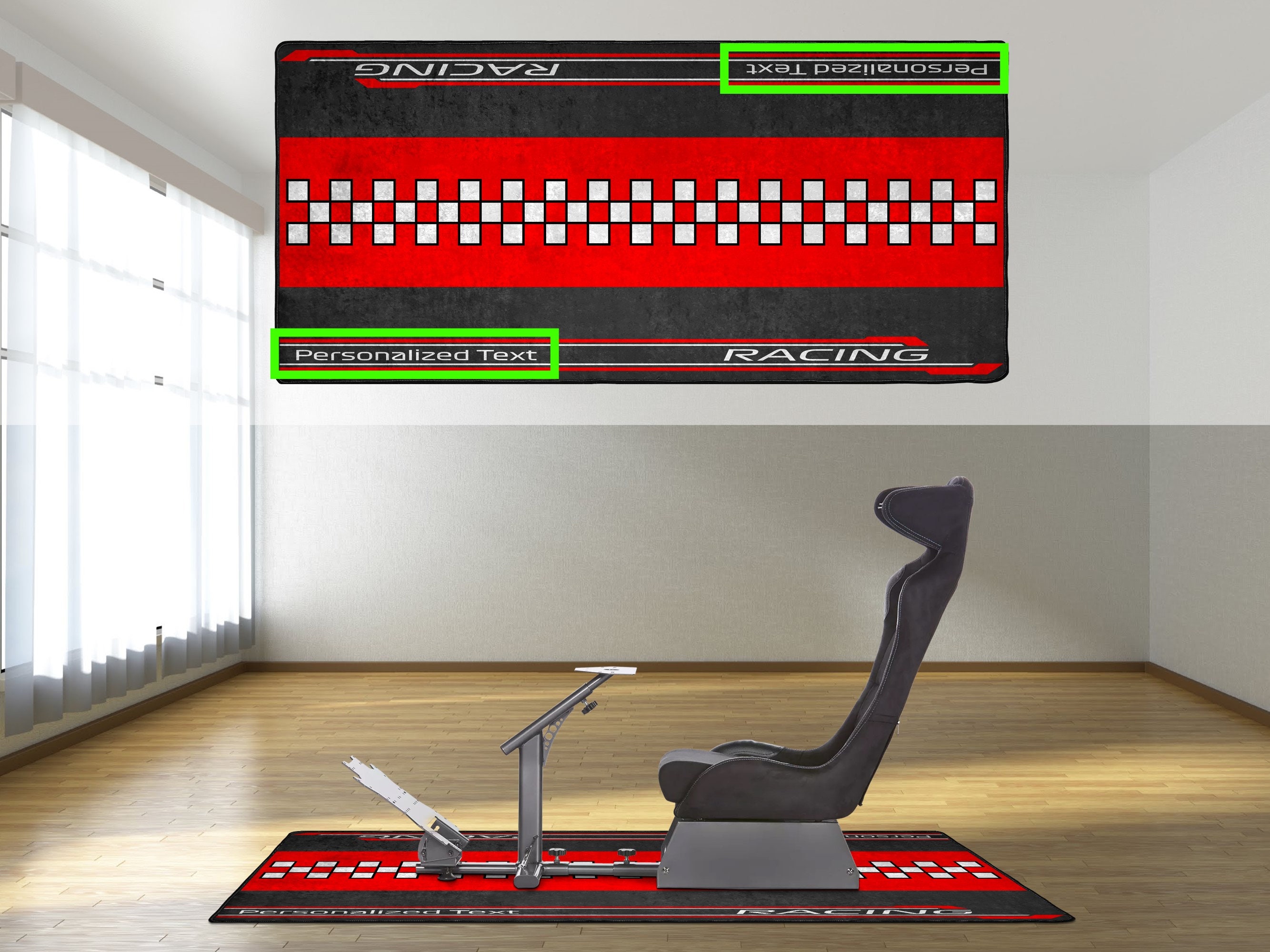 Racing Simulators Mat Bottom Floor Rug Boy & Girl Special Gift for ...