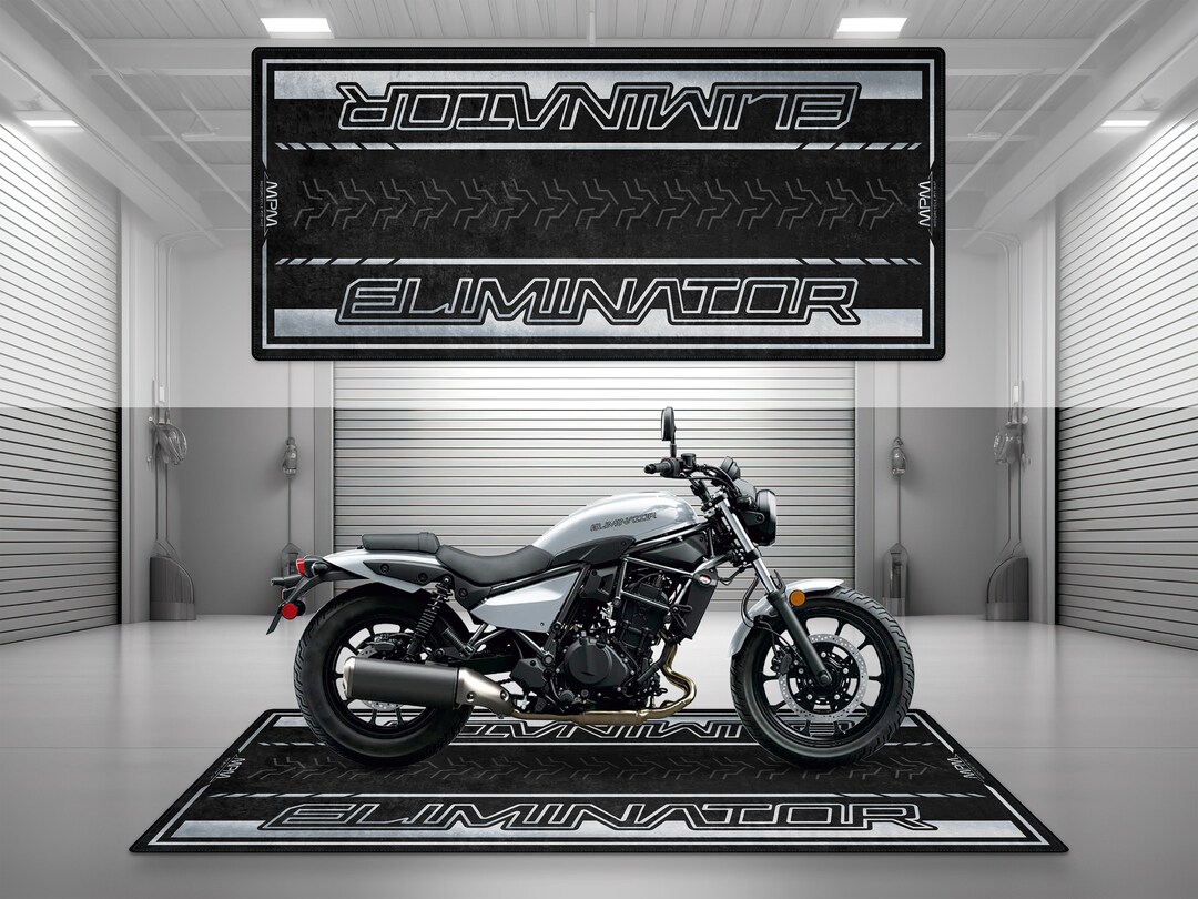 Garage Mat Design for Eliminator Motorcycle Mat Personalized Display ...