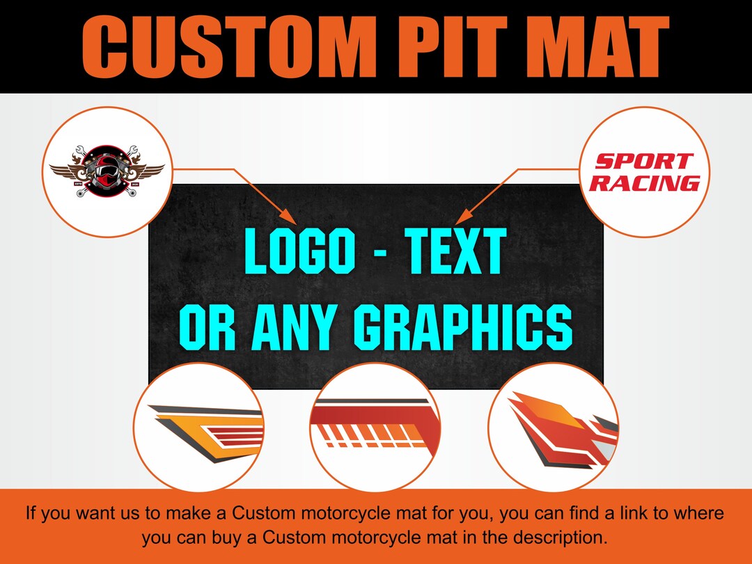 Custom Design Motorcycle Garage Mats , Personalized Display Pit Mats ...