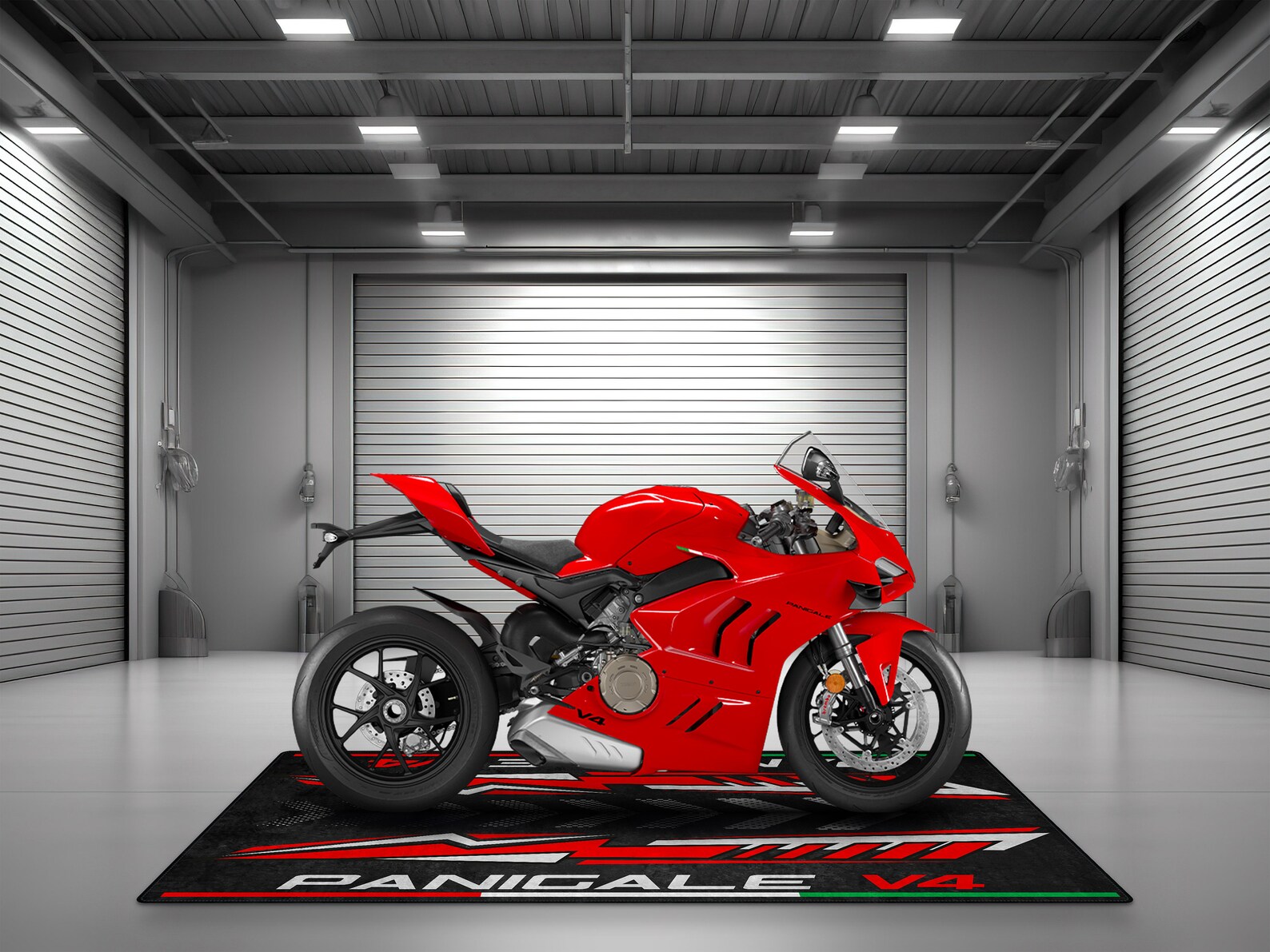 Garage Mat Panigale V4 Design for Motorcycle Mat Personalized Display ...