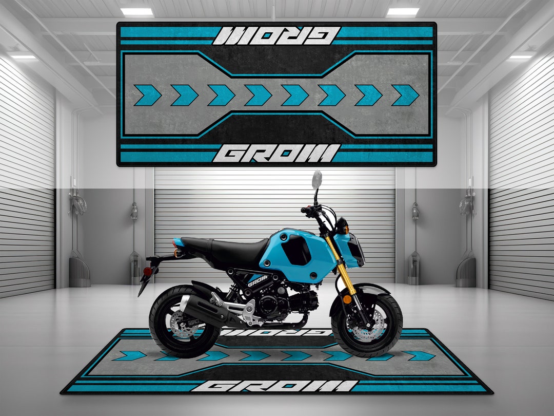 Garage Mat Design for Grom 3 Motocross Motorcycle Mat Personalized ...