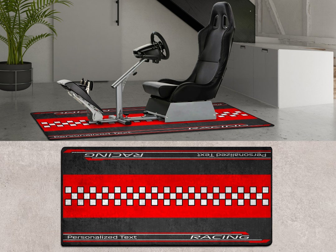 Racing Simulators Rug Personalized Bottom Floor Mat Boy & Girl Special ...