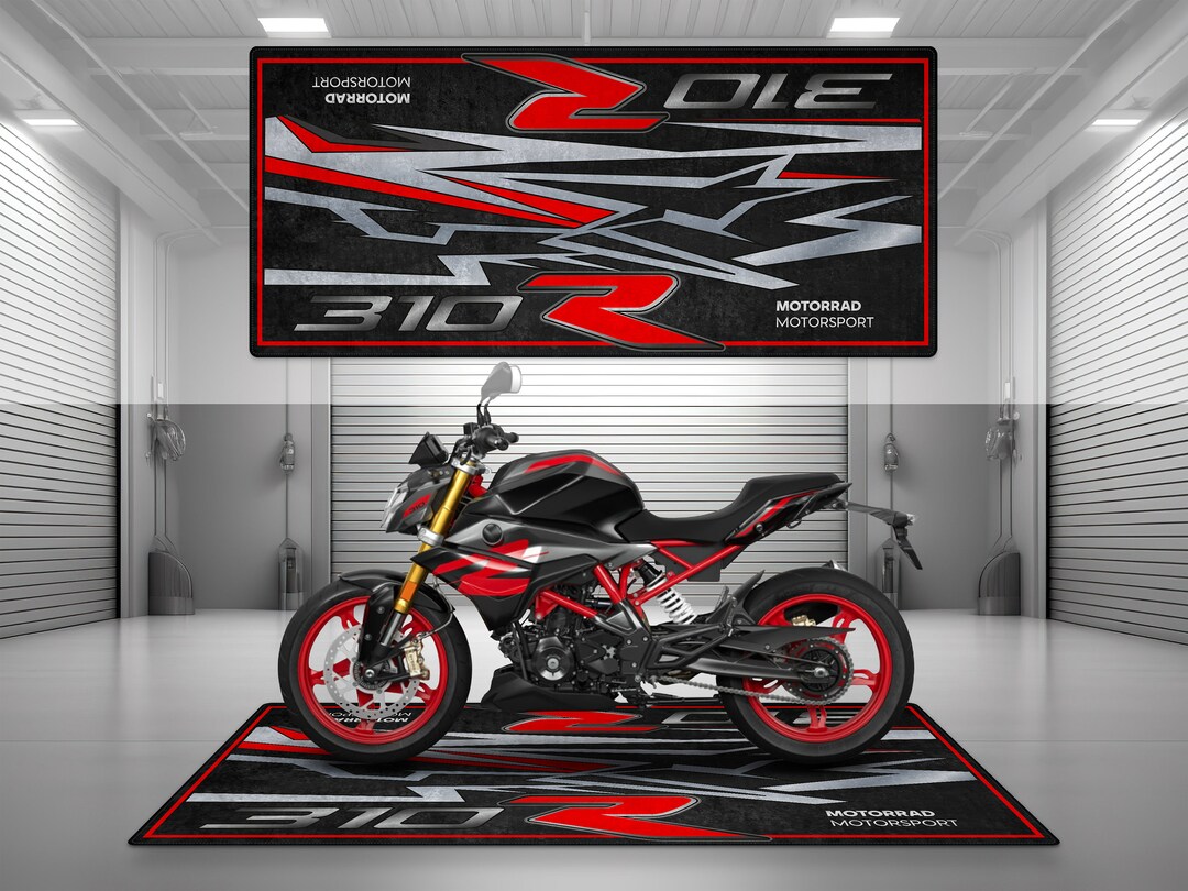 Garage Mat G 310 R Design for Motorcycle Mat Personalized Display ...