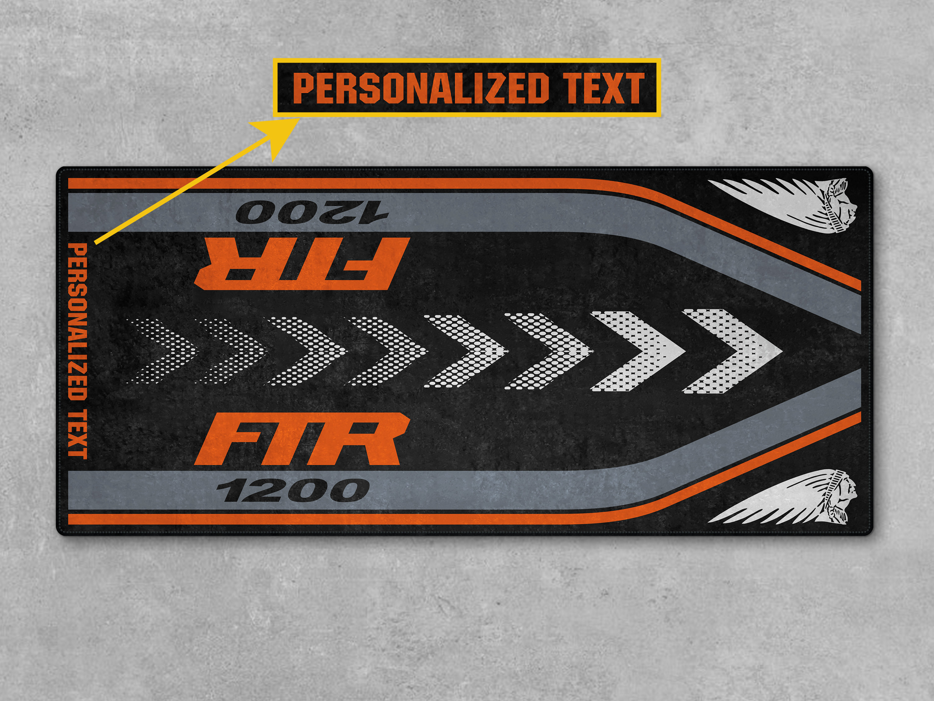 Garage Mat Design for FTR 1200 Motorcycle Mat Personalized Display ...