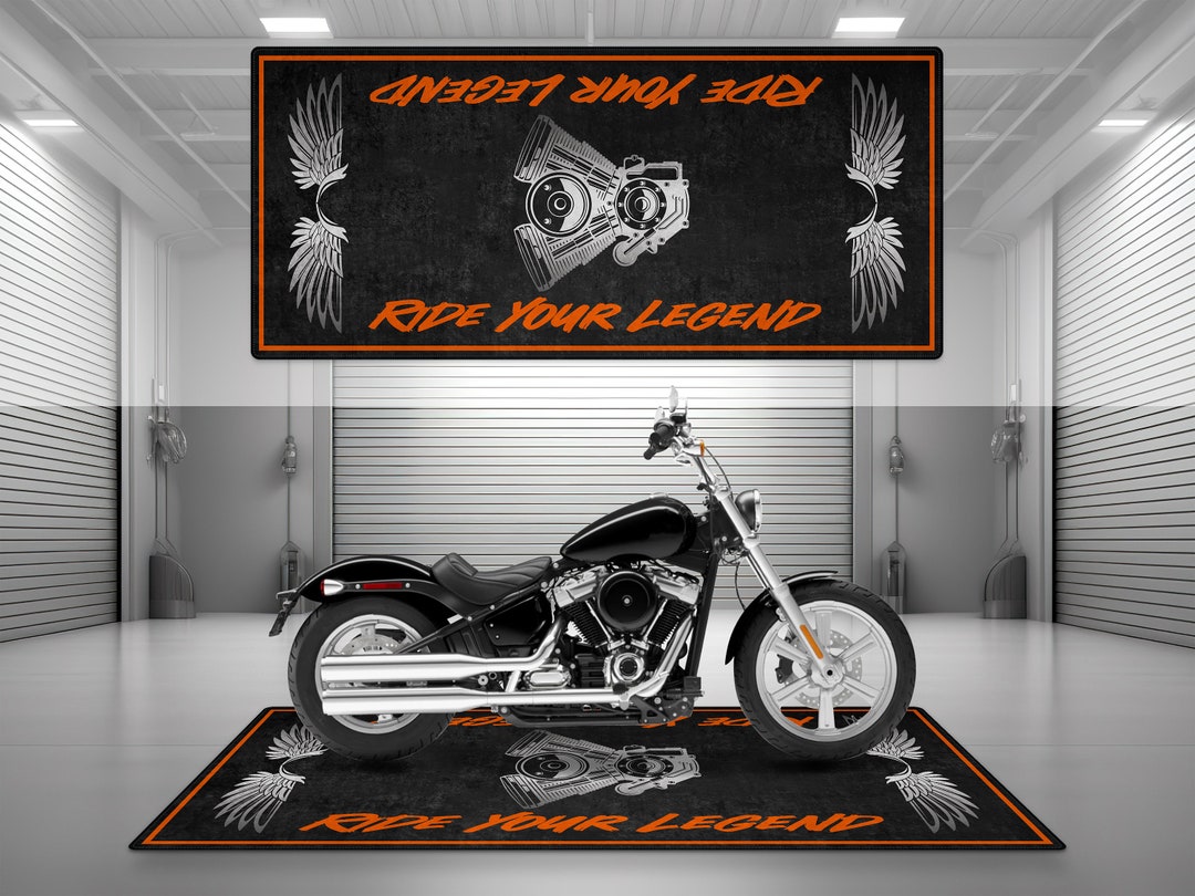 Garage Mat Design for Ride Your Legend Motorcycle Mat Personalized ...