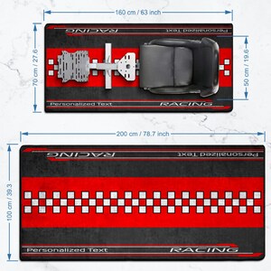 Racing Simulators Rug Personalized Bottom Floor Mat Boy & Girl Special ...