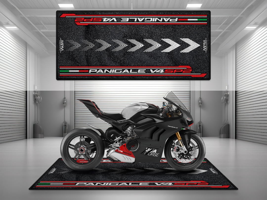 Garage Mat Panigale V4SP2 Design for Motorcycle Mat Personalized ...