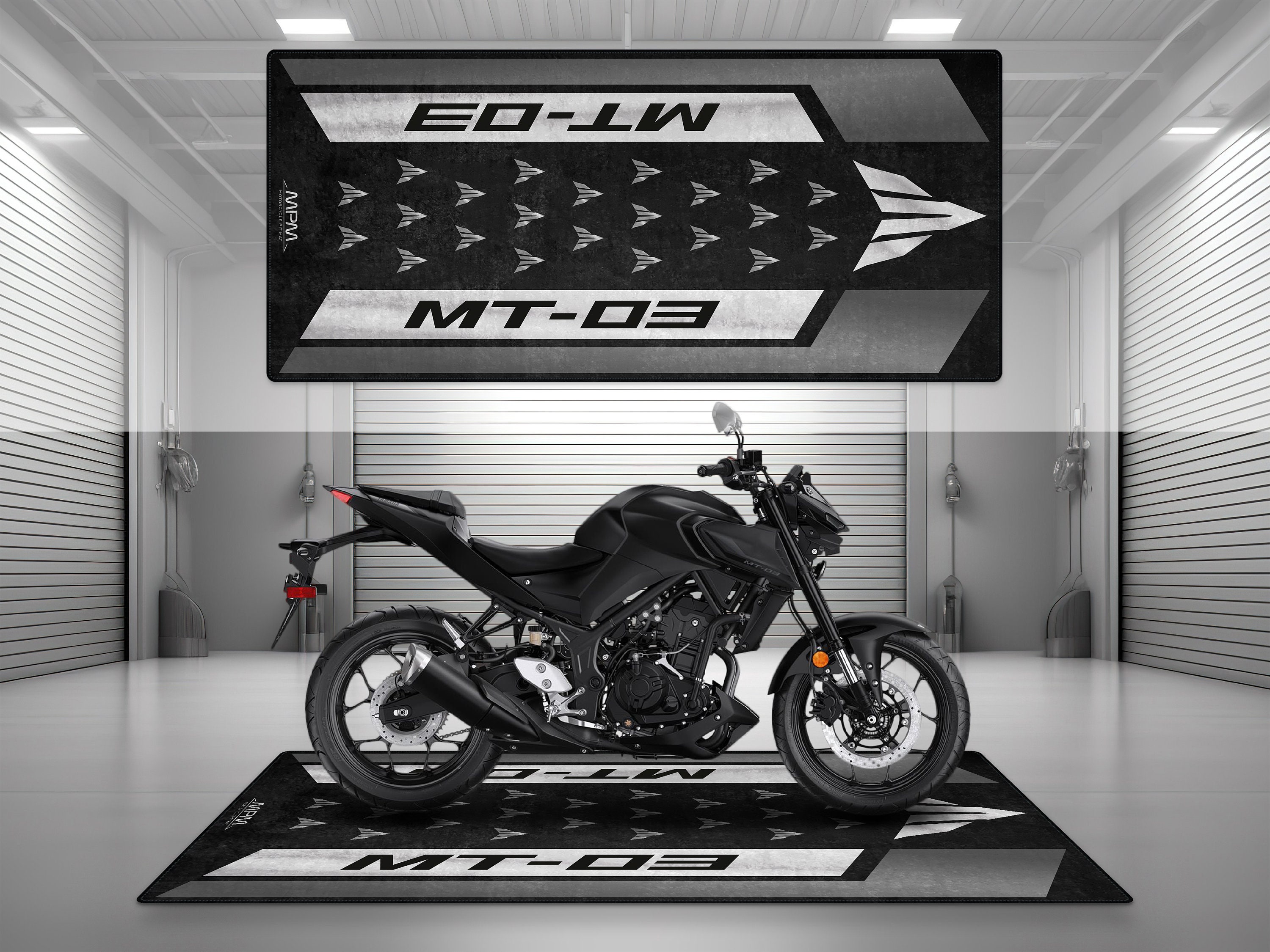 Garage Mat Design for MT-03 Motorcycle Mat Personalized Display ...