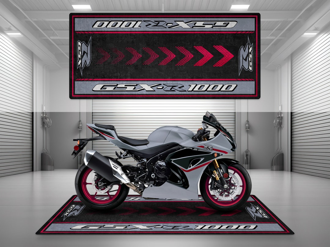 Garage Mat Design for GSX R1000 Motorcycle Mat Personalized Display ...