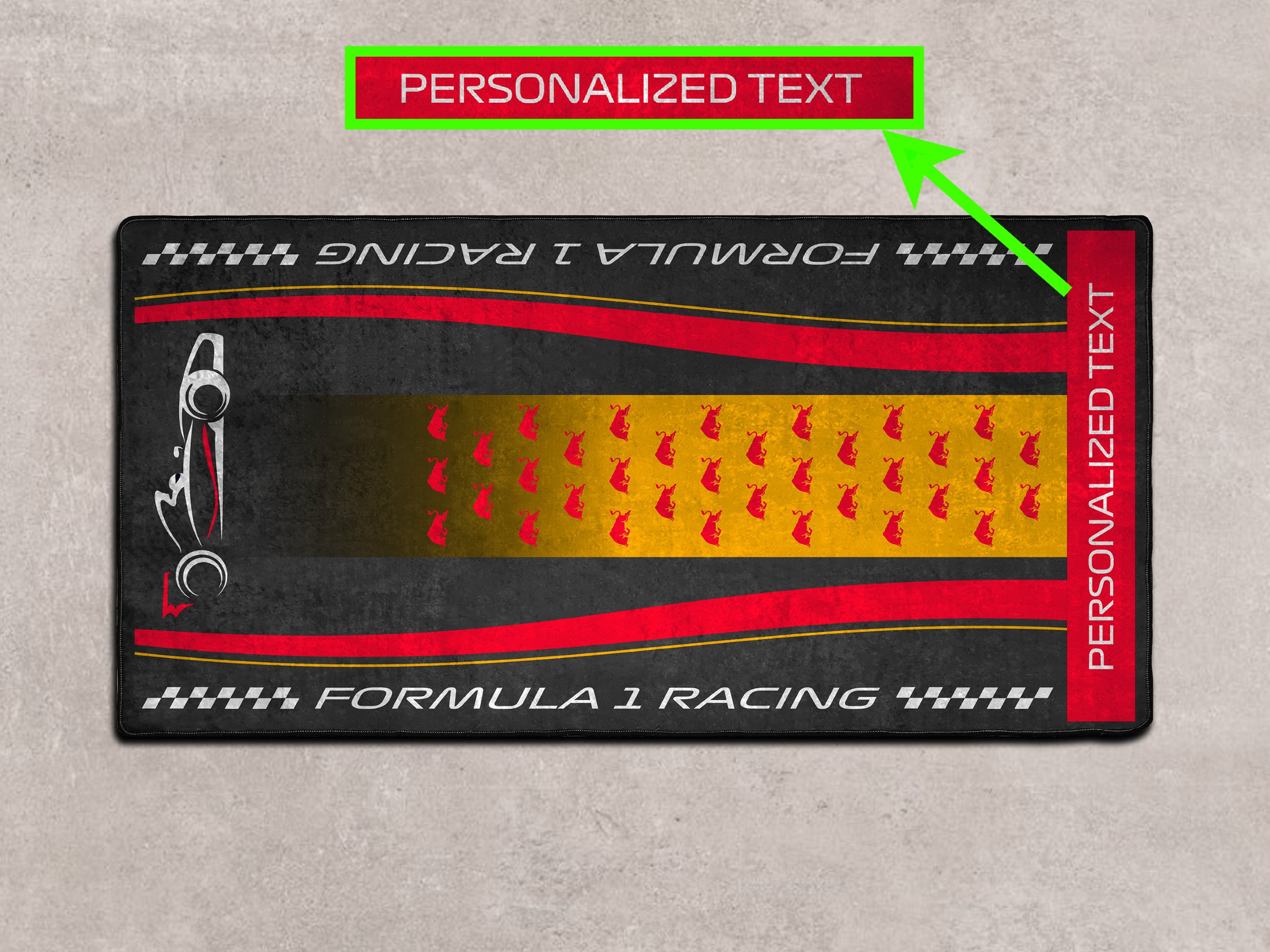 Racing F1 Simulators Rig's Rug Personalized Bottom Floor Mat Boy & Girl ...