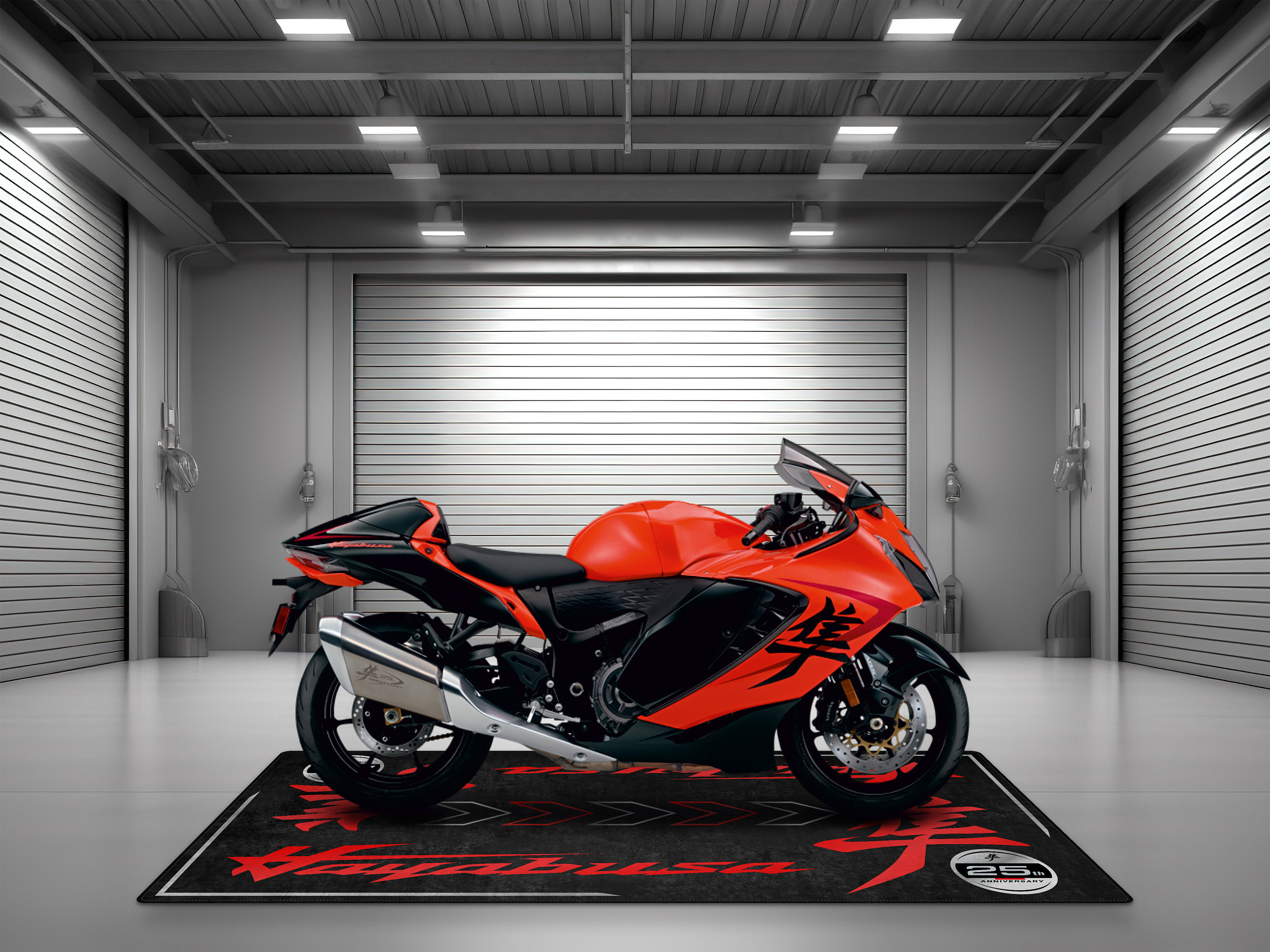 Garage Mat Design for Hayabusa 25th Anniversary Edition Motorcycle Mat ...