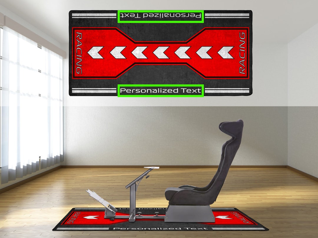 Racing Simulators Rig's Rug Personalized Bottom Floor Mat Boy & Girl ...