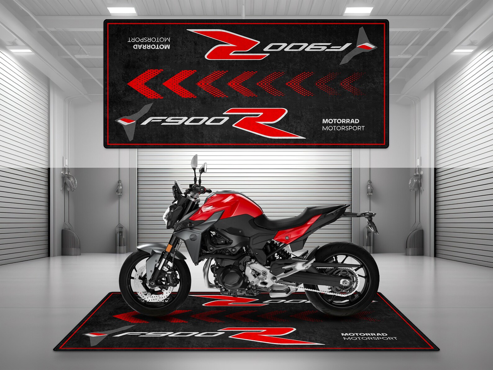 Garage Mat F900 R Design for Motorcycle Mat Personalized Display ...