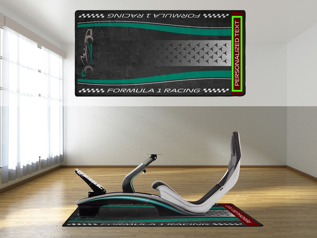 Racing F1 Simulators Rig's Rug Personalized Bottom Floor Mat Boy & Girl ...