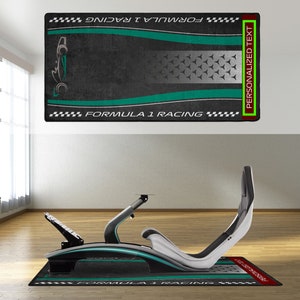 Racing F1 Simulators Rig's Rug Personalized Bottom Floor Mat Boy & Girl ...
