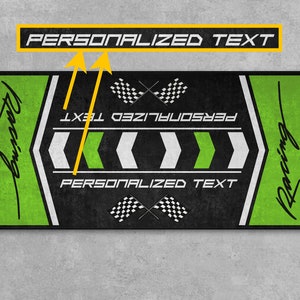 Garage Mat Racing "times Roll" Design for Ninja Green Motorcycle Mat ...