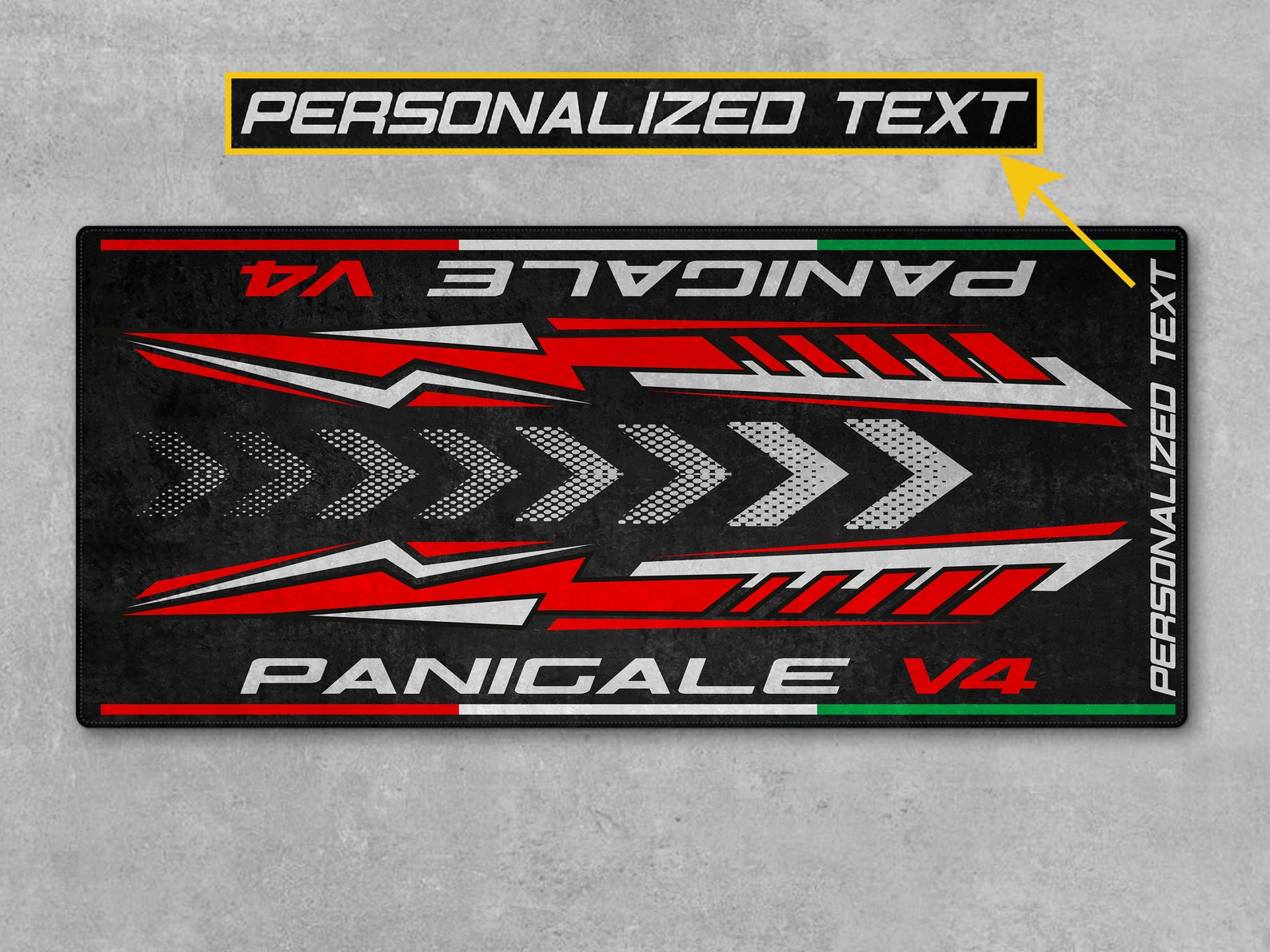 Garage Mat Panigale V4 Design for Motorcycle Mat Personalized Display ...
