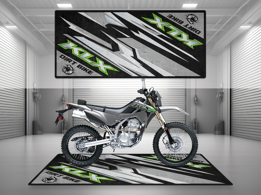 Garage Mat Design for KLX Motocross Motorcycle Mat Personalized Display ...