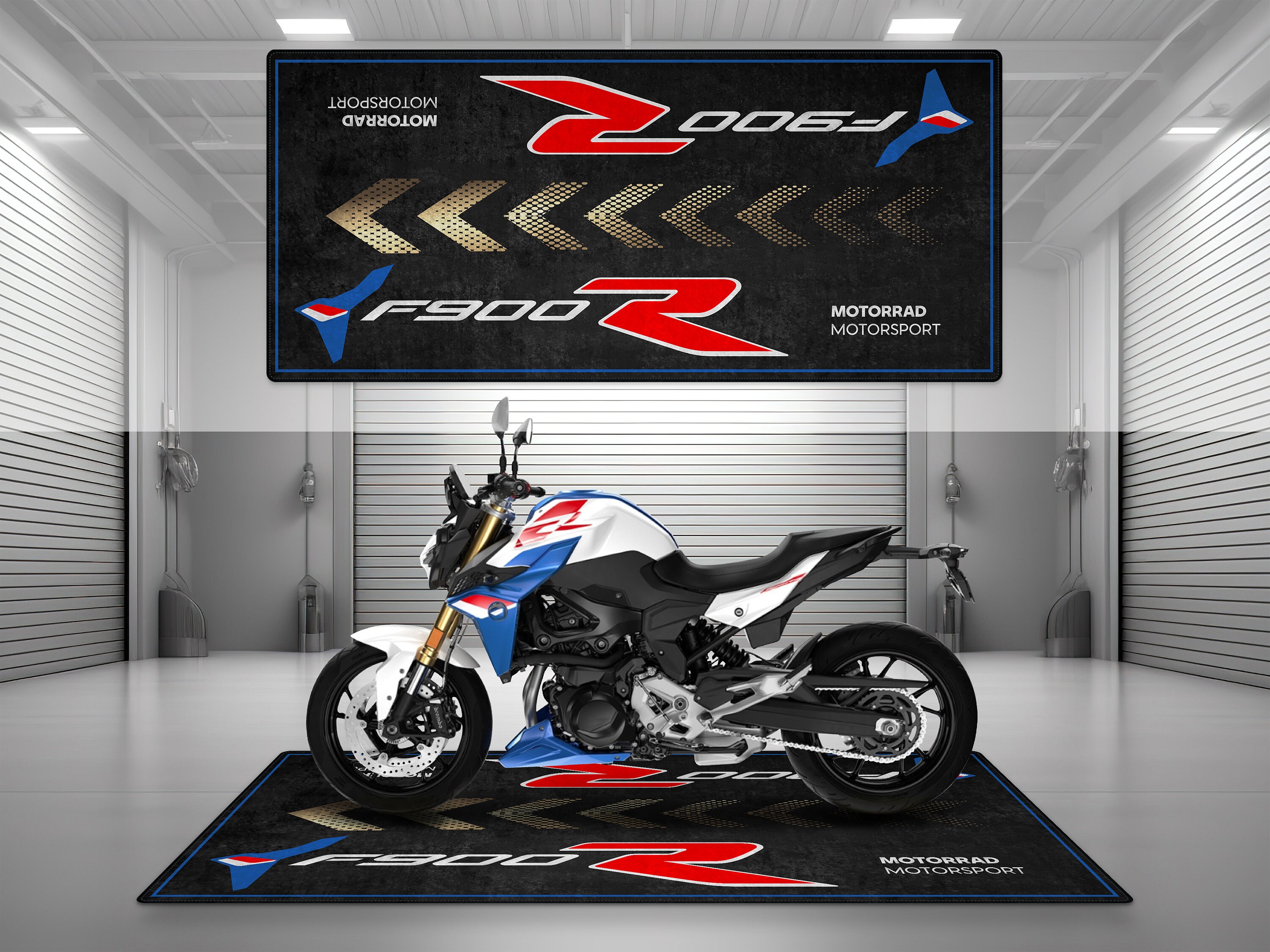 Garage Mat F900 R Design for Motorcycle Mat Personalized Display ...
