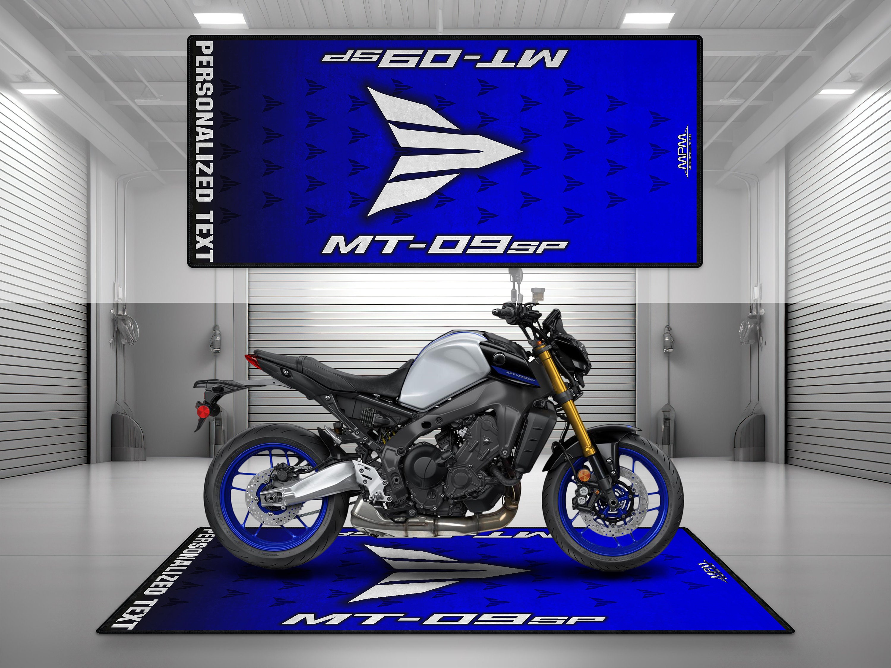 Garage Mat Design for MT-09SP Motorcycle Mat Personalized Display ...