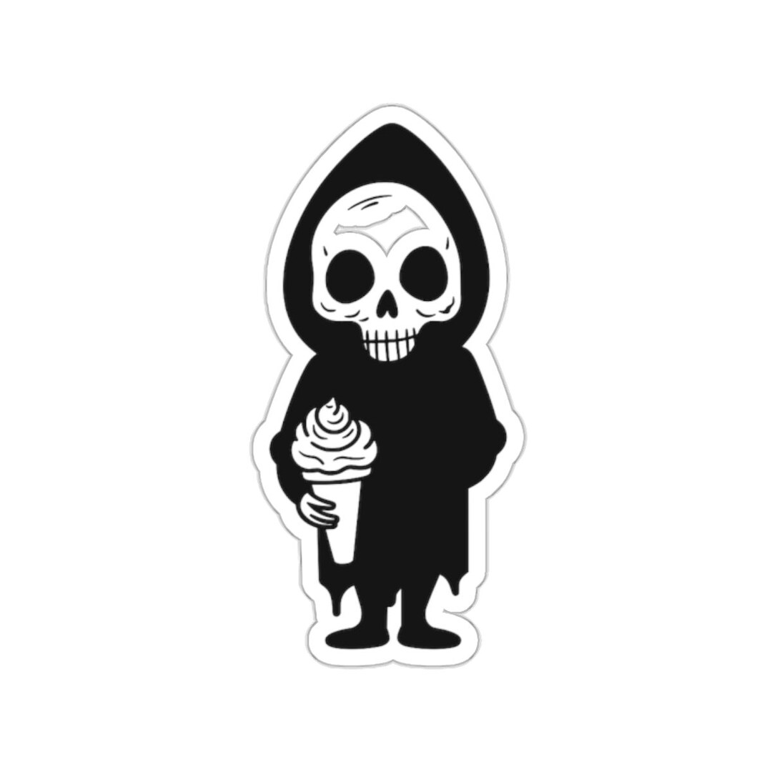 Grim Reaper Ice Cream Sticker Decal Grim Reaper Grim Reaper Sticker ...