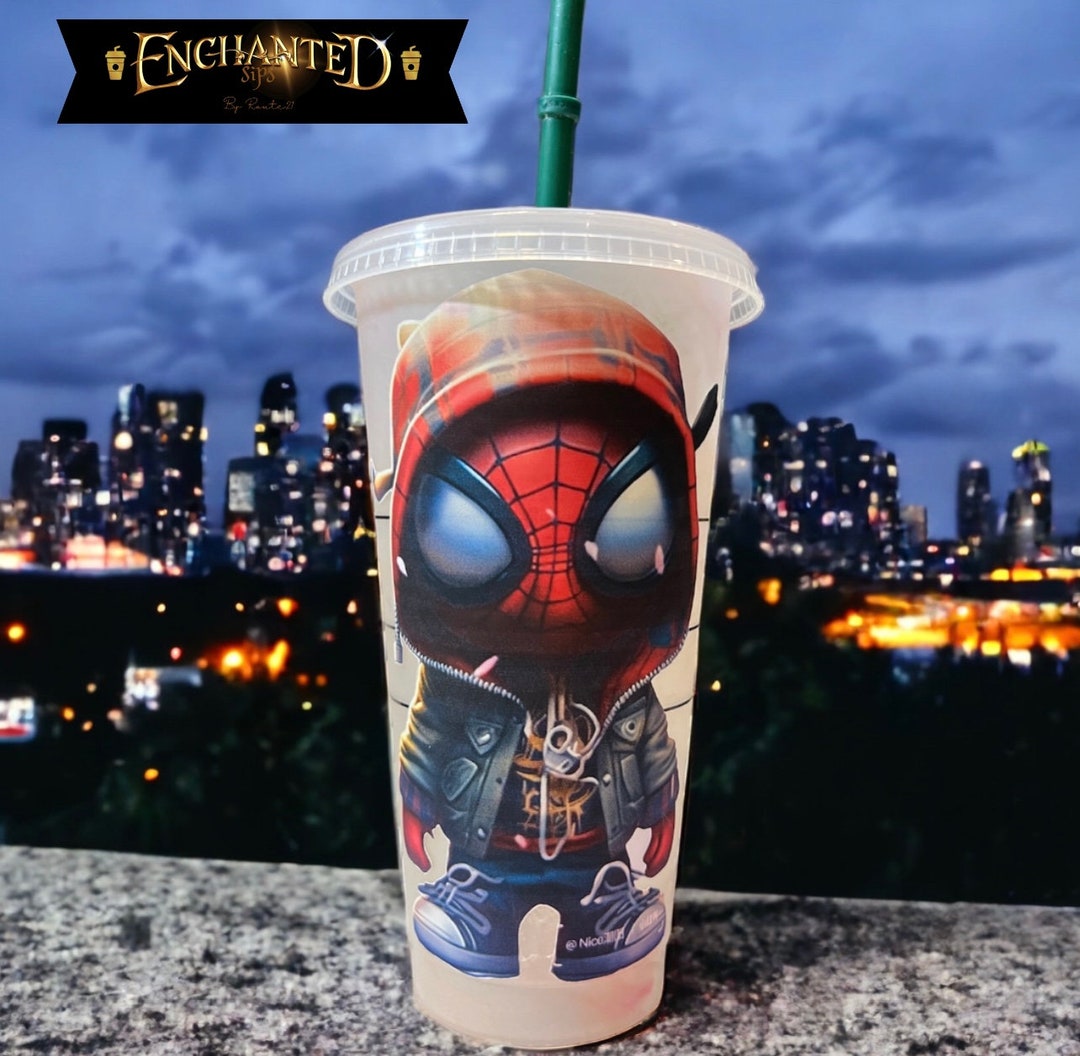 Spider Man Inspired Cup - Etsy