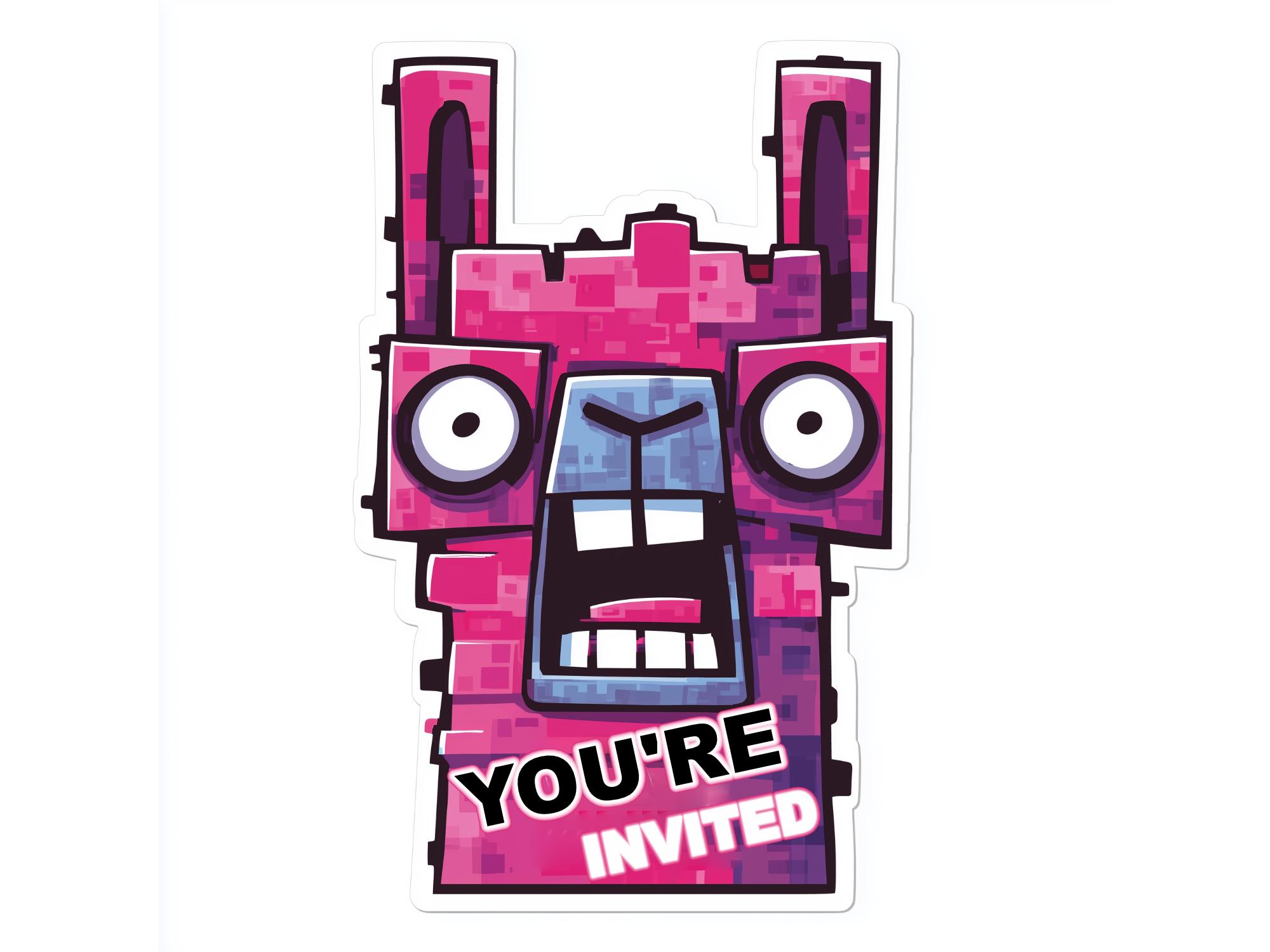 Printable Editable Fort Battle Royale Birthday Invitation and Thank You ...