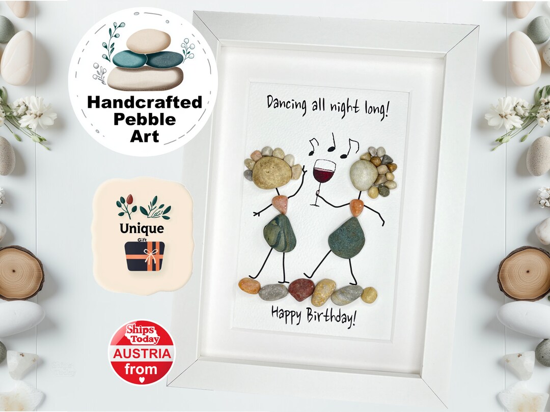 Custom Dancing Friends Pebble Art Personalized Best Friends Gift ...