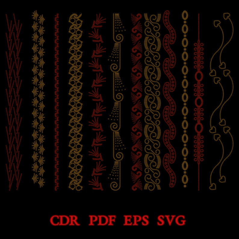 Bling Border Rhinestone Templates Svgs: Create Dazzling Designs With ...