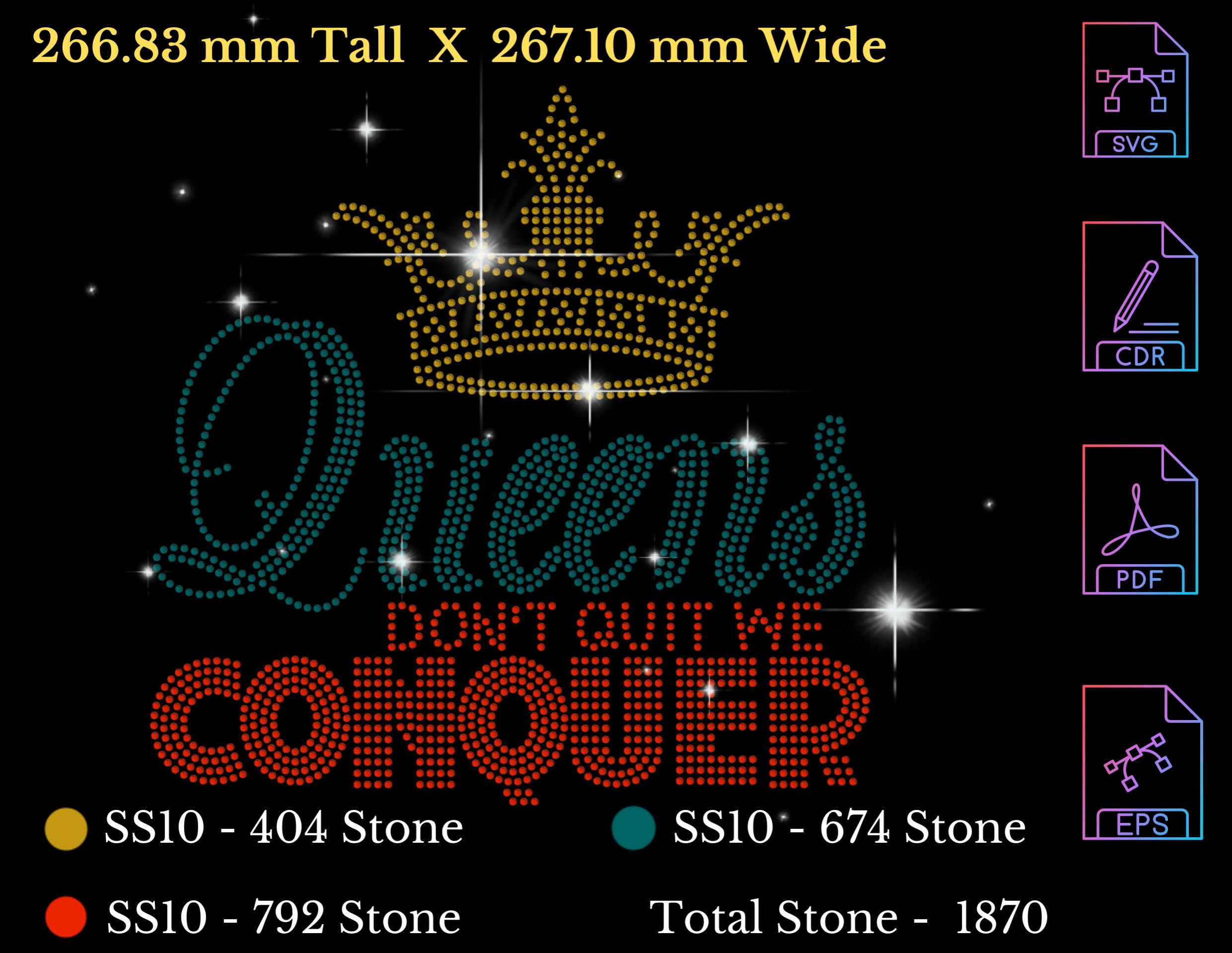 Rhinestone Queen Templates Iron on Transfer Digital - Etsy