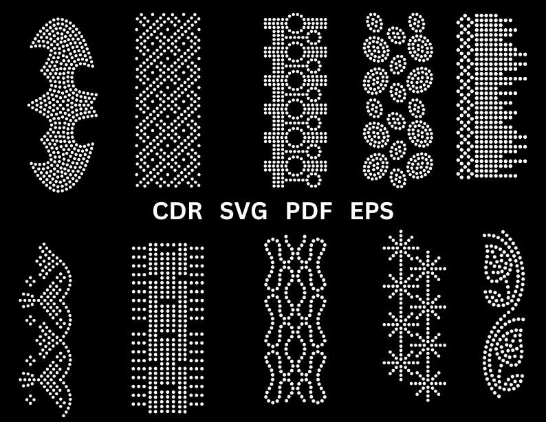 Sparkling Rhinestone Cheerbow Design Template Iron-on Transfer SVG ...