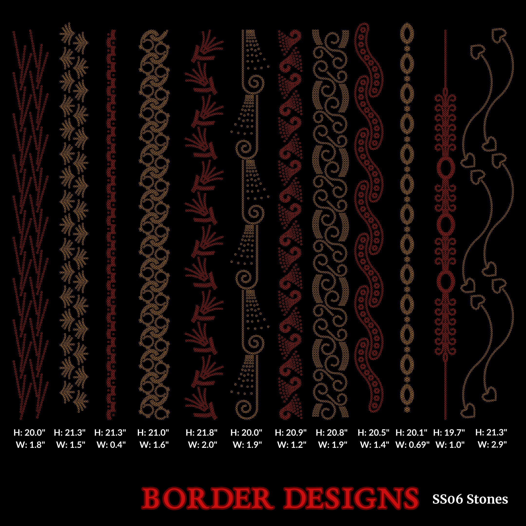 Bling Border Rhinestone Templates Svgs: Create Dazzling Designs With ...