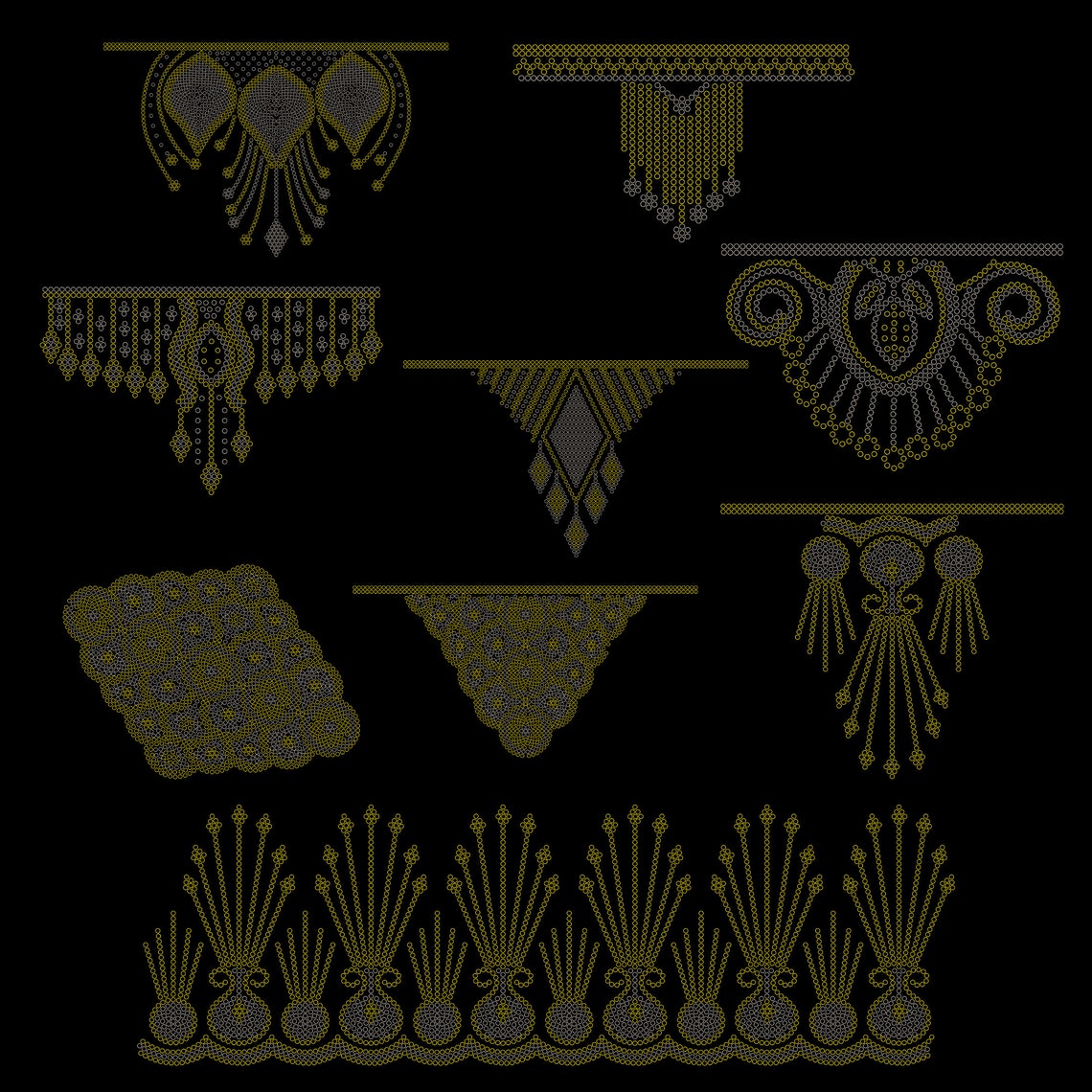 Glamorous Rhinestone Designs: Neckline Templates, AB Rhinestones ...