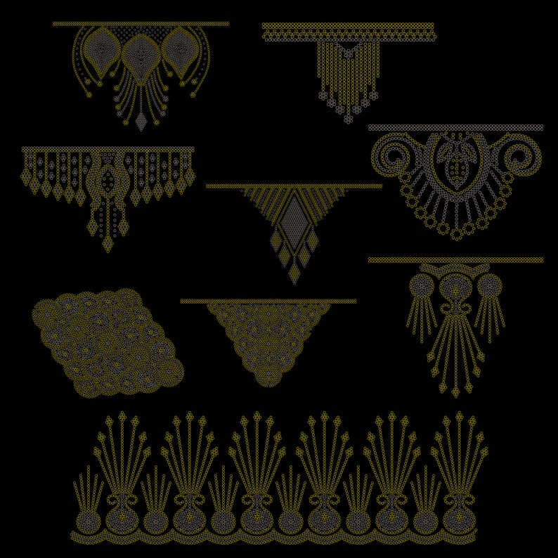 Glamorous Rhinestone Designs: Neckline Templates, AB Rhinestones ...