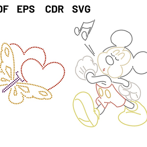 Rhinestone Mickey - Etsy