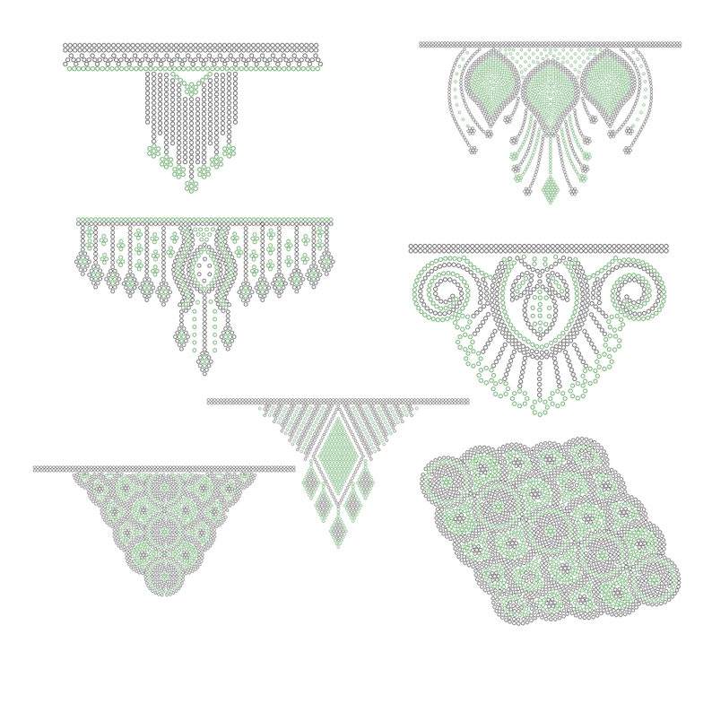 Glamorous Rhinestone Designs: Neckline Templates, AB Rhinestones ...