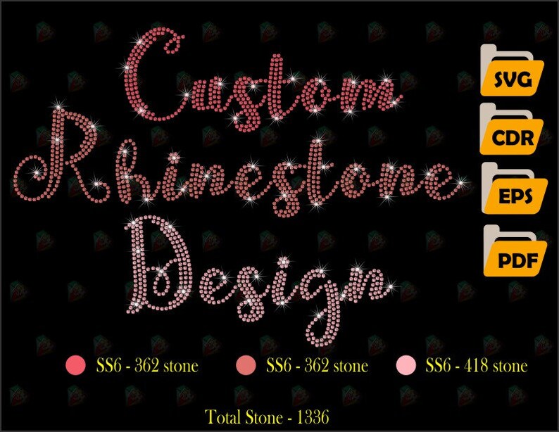 Rhinestone Custom Designs Instant Download Rhinestone Templates Svg ...