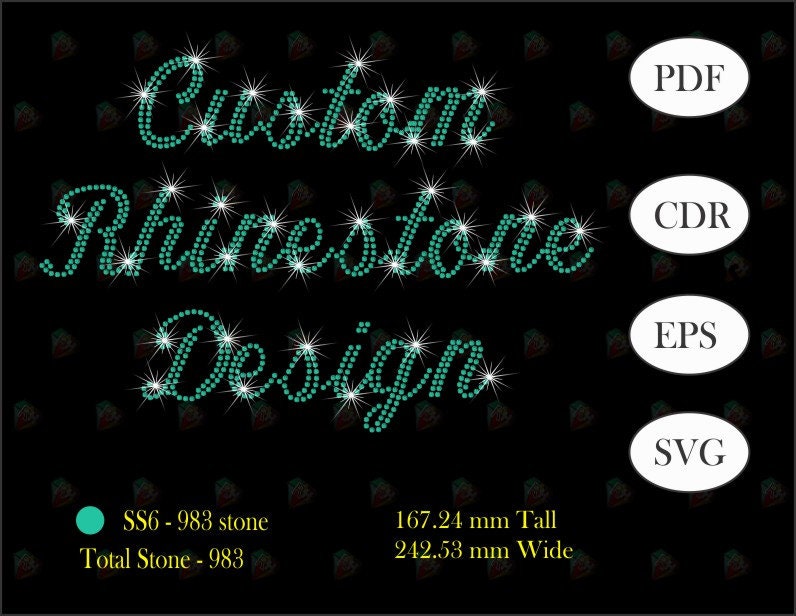 Customize Rhinestone Design Template These Templates Are Available in ...
