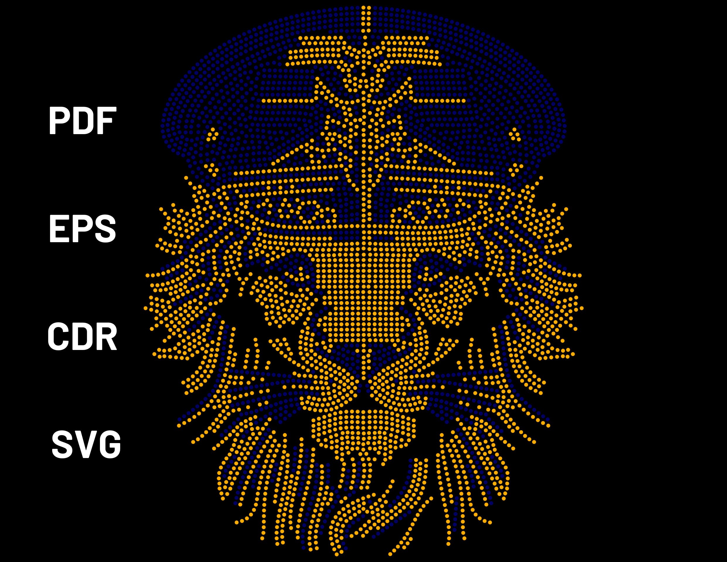 Rhinestone Lion Design Template Iron on Transfer Digital Download ...