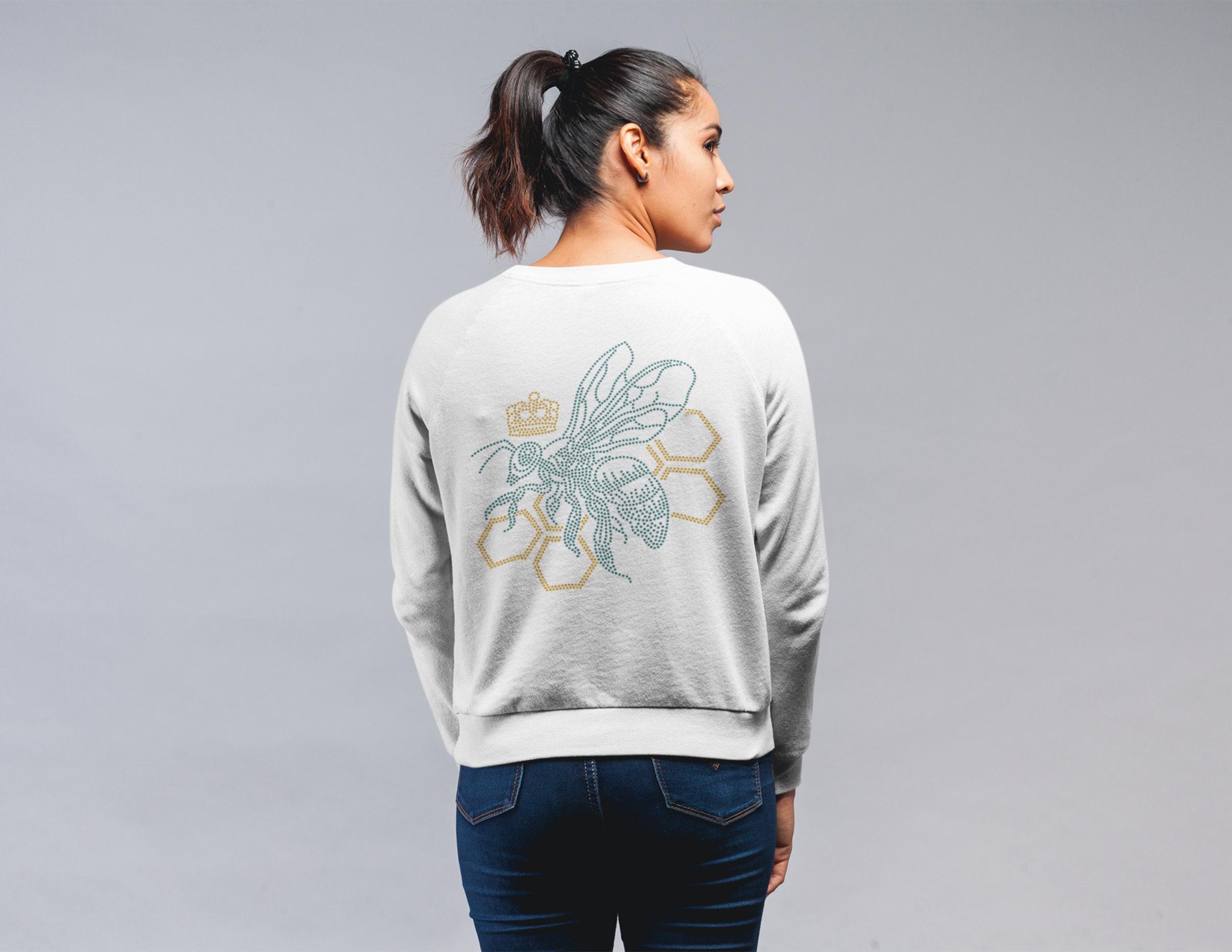 Rhinestone Honey Bee Design Template Iron on Transfer Digital Download ...