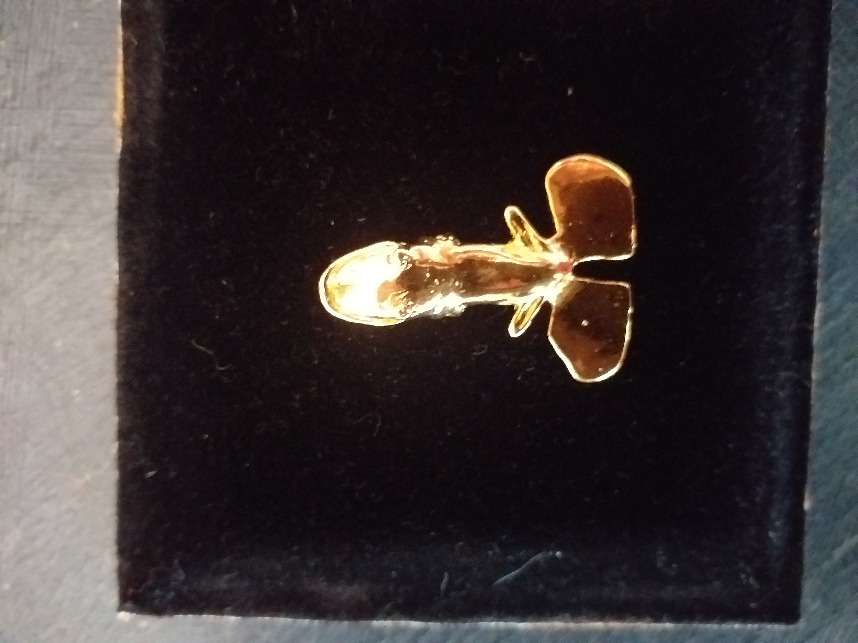 Replica Pre-columbian Golden Huaca Frog Pendant/broach of Panama, Box ...