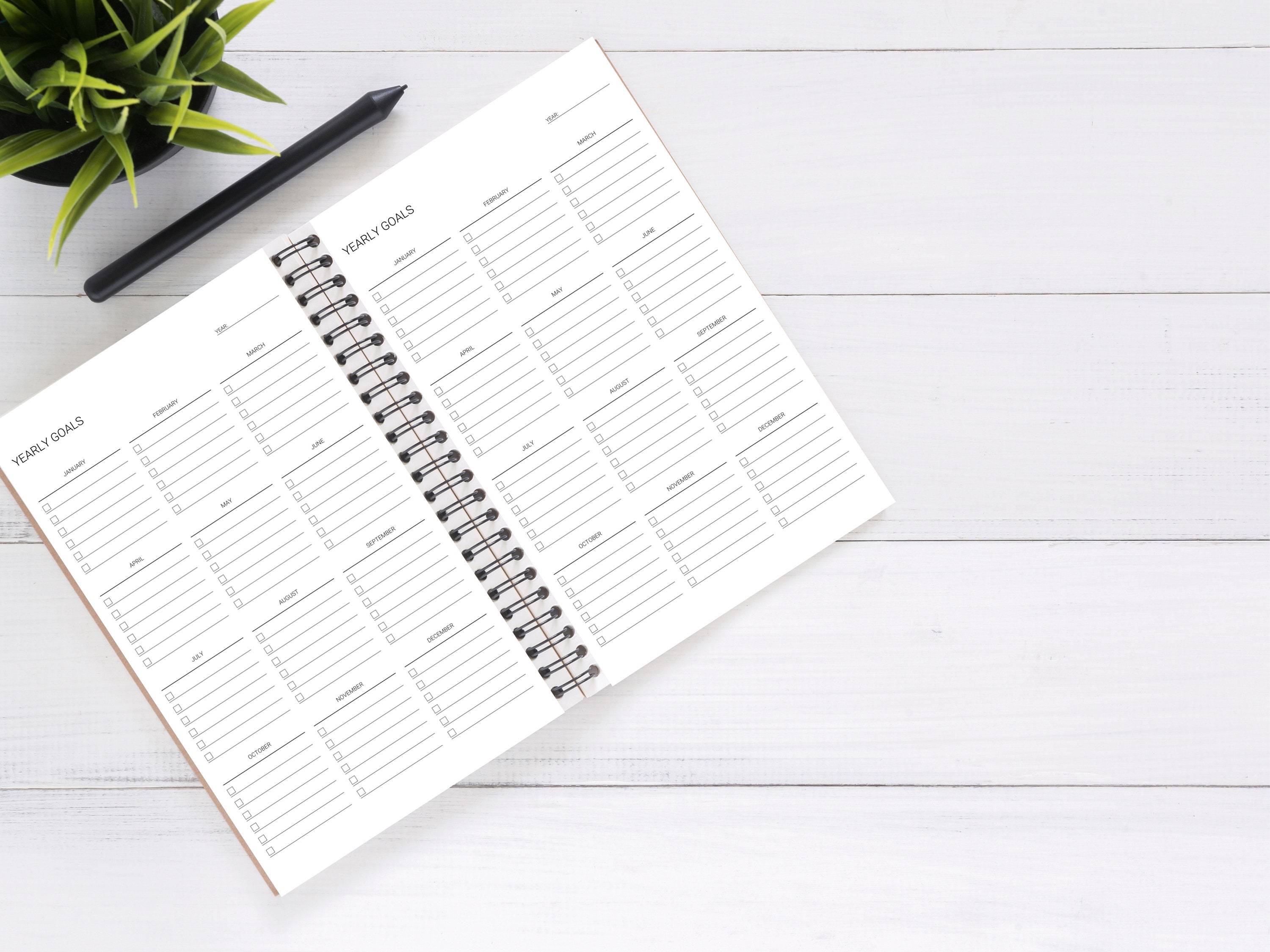 Yearly Goals Planner Printable Goal Setting Template Goal - Etsy