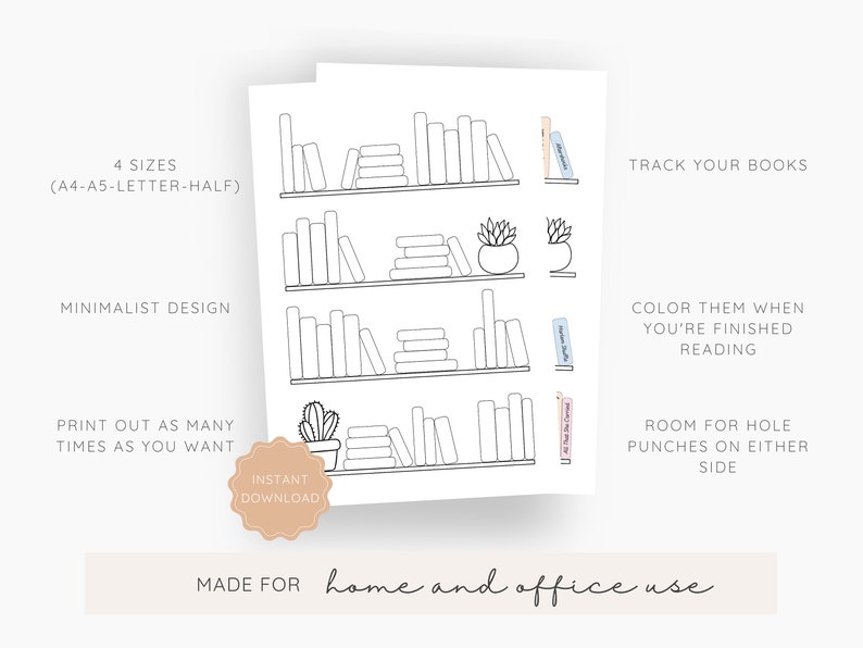 Book Shelf Tracker Printable Printable Reading Journal Reading Log Book ...