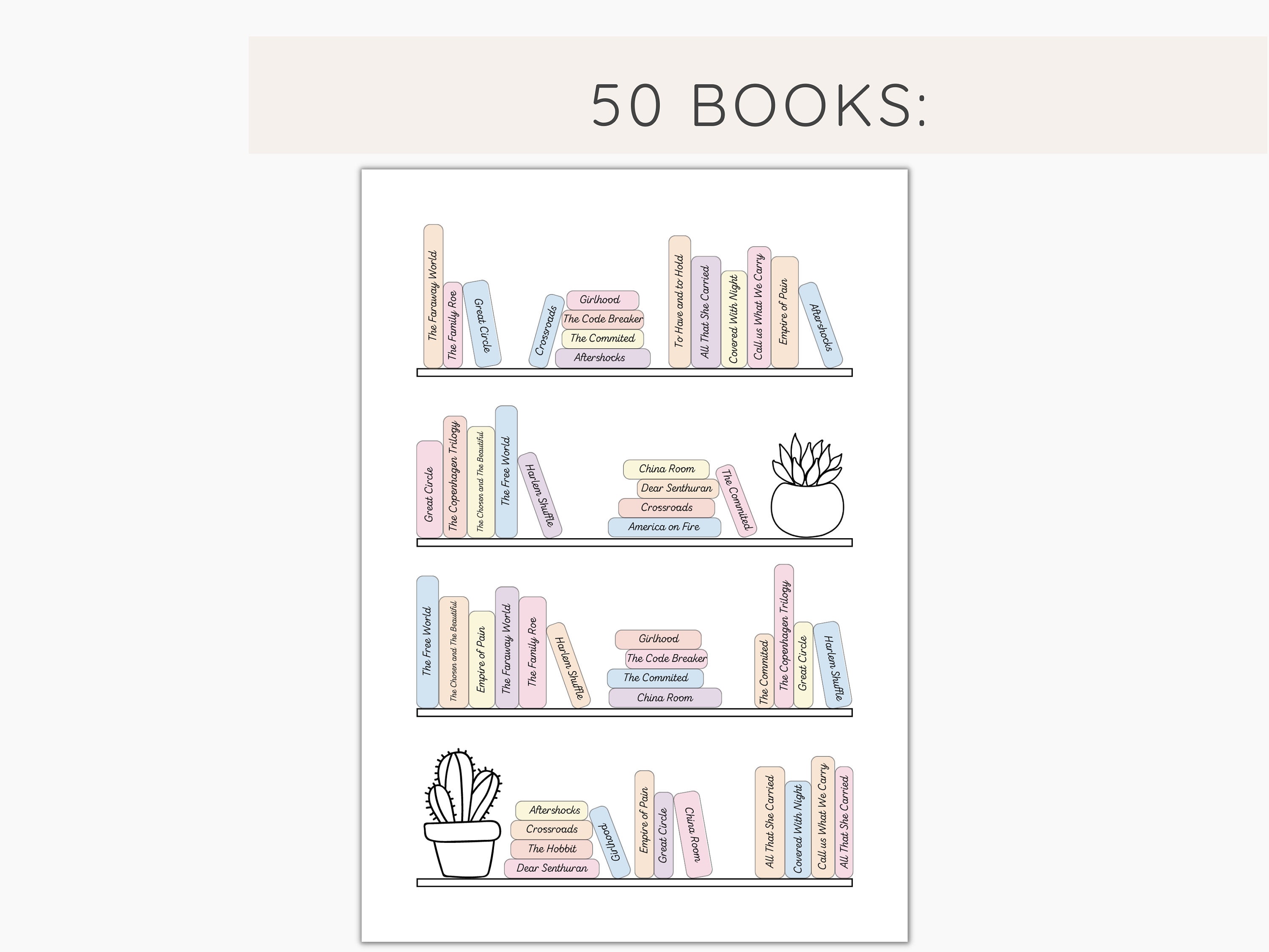 Book Shelf Tracker Printable Printable Reading Journal Reading Log Book ...