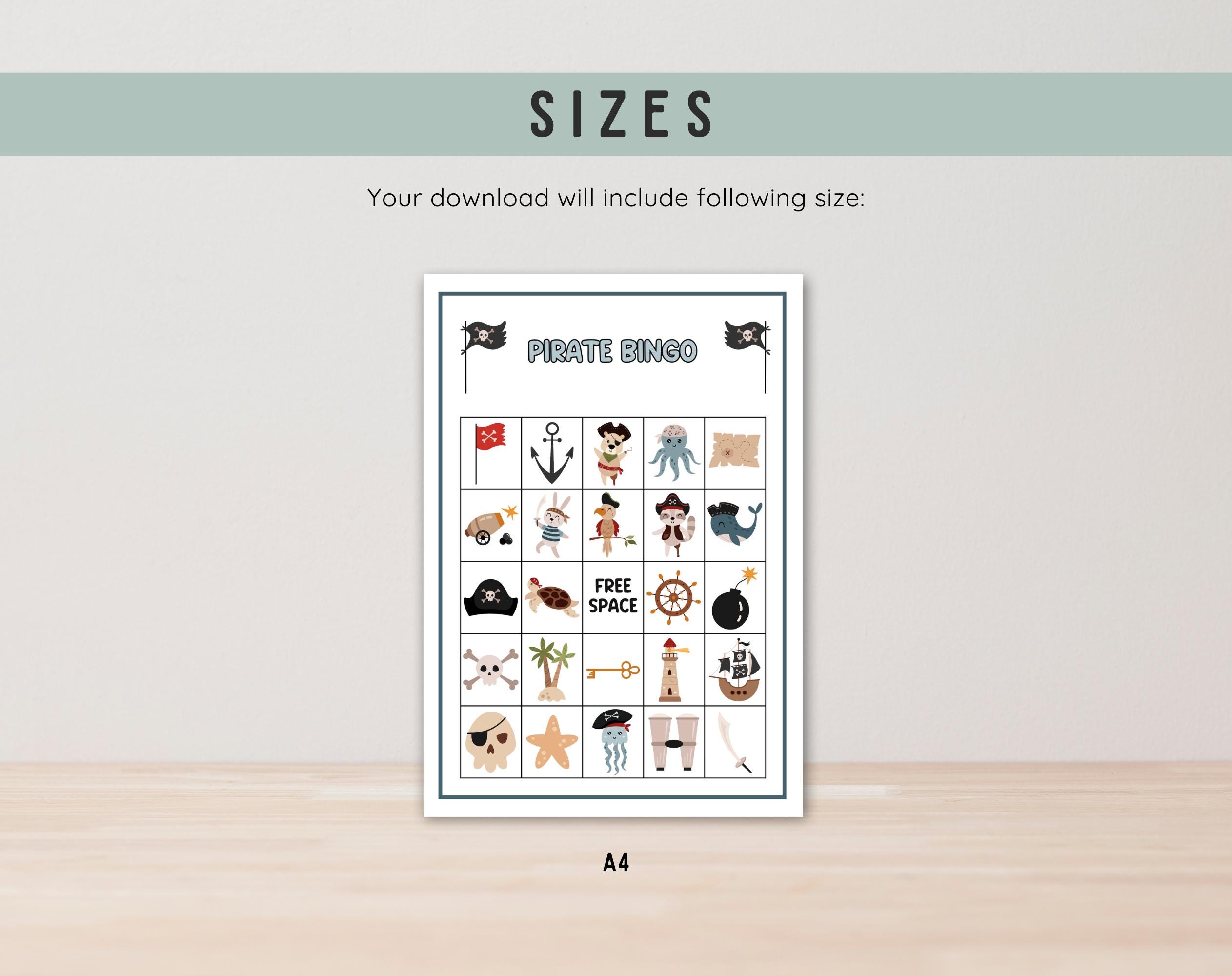 Printable Pirate Bingo Printable Bingo Bingo Cards Printable Game ...