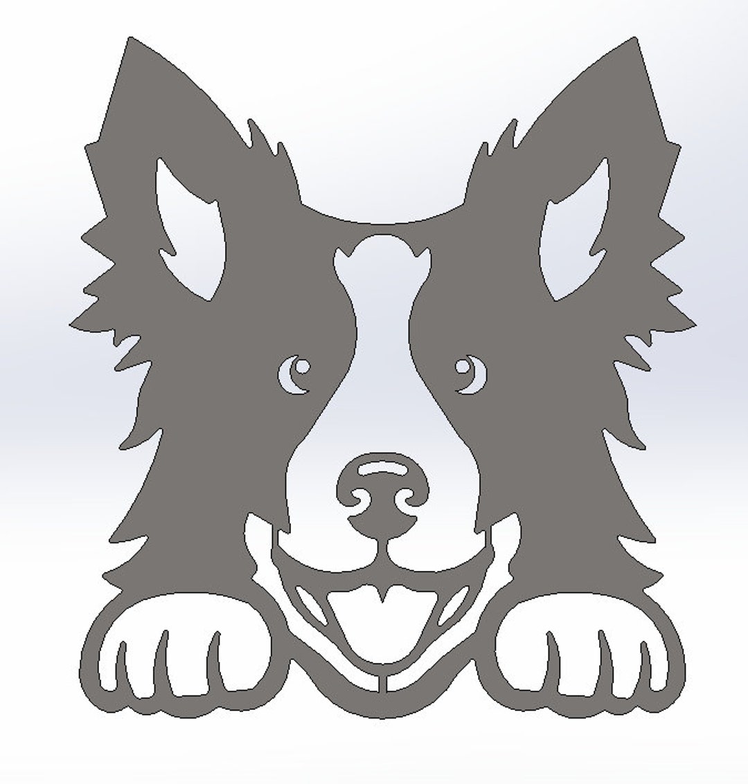 Border Collie DXF - Etsy