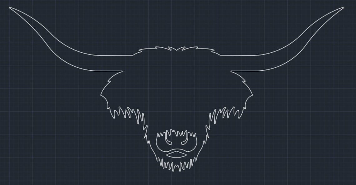 Highland Cow DXF - Etsy
