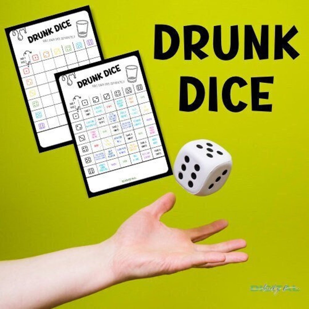 Drunk Dice Game Digital Download PDF Printable PNG - Etsy
