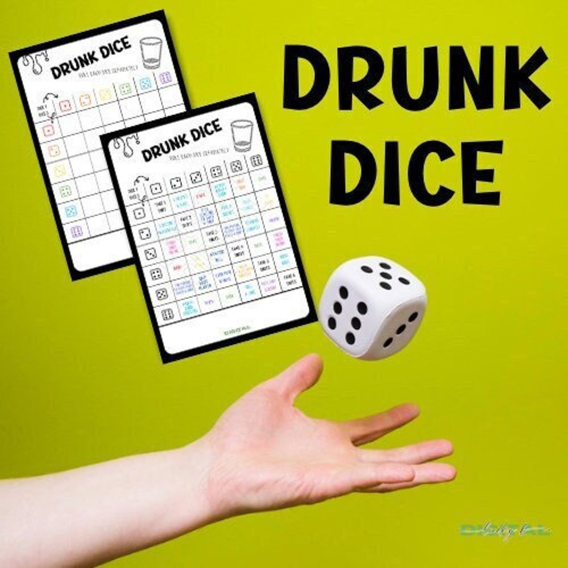 Drunk Dice Game Digital Download PDF Printable PNG - Etsy